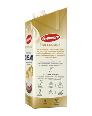 WHIPPING CREAM 38% FAT 1ltr - Avonmore Professional