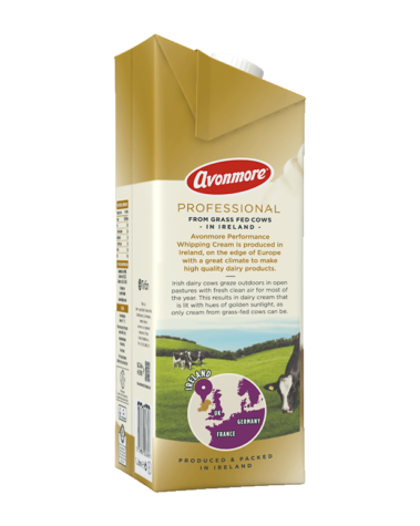 WHIPPING CREAM 35.5% FAT 1ltr and 10ltr - Avonmore Professional