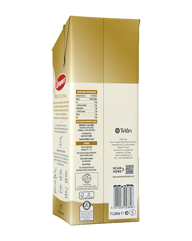 WHIPPING CREAM 35.5% FAT 1ltr - Avonmore Professional
